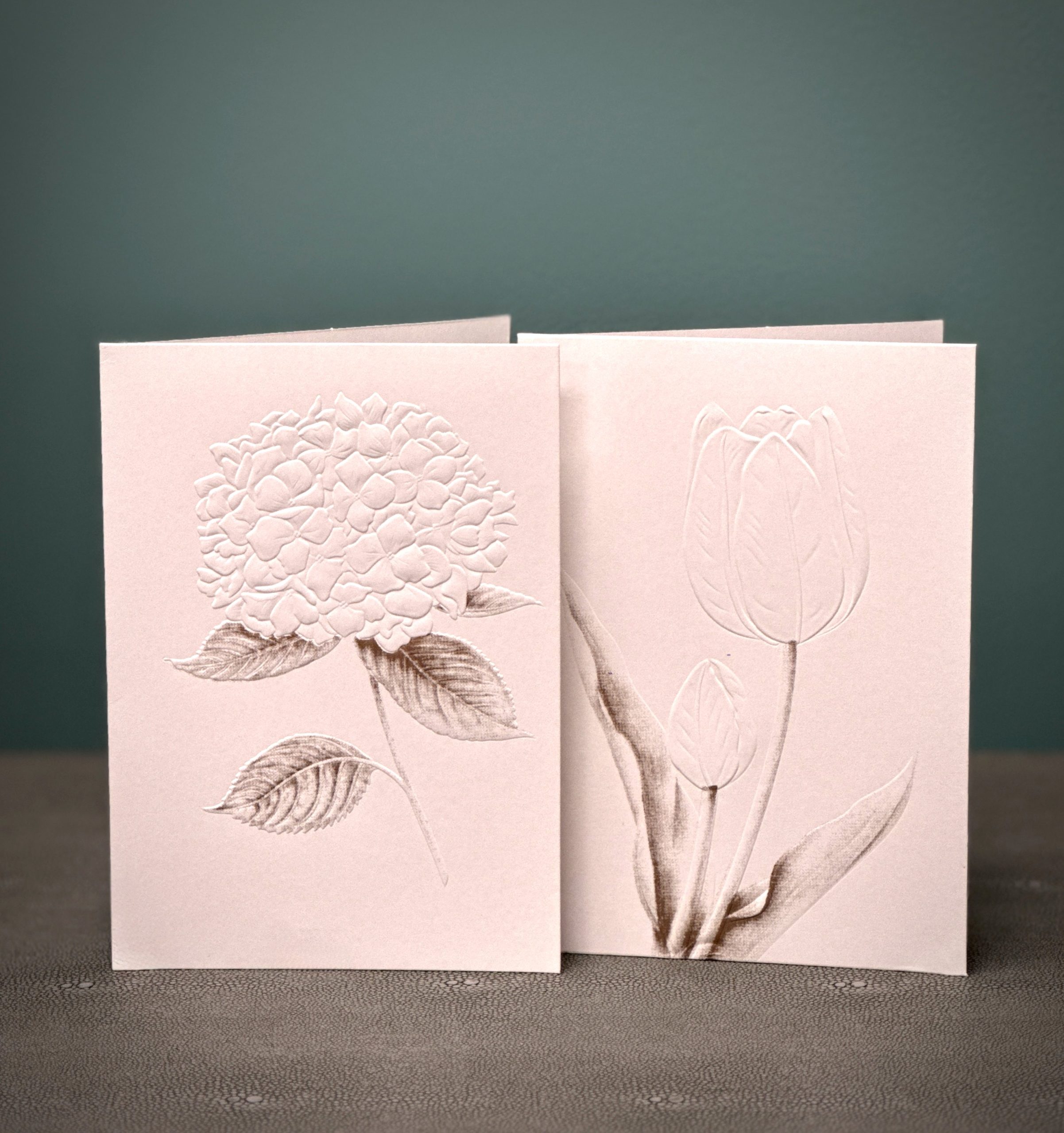 Modern Embossed Floral Card set - Flower Chix